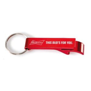 budweiser wrench style bottle opener keychain