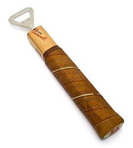 tokens & icons wood tennis racquet bottle opener- handle (64th)