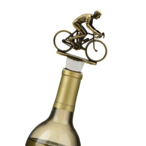 ENUFFCHIC Cyclists Bicycle Bikes Wine Bottle Stoppers Decorative Gifts for Men Dad Boyfriend Tour De France Theme Outdoors, Bronze