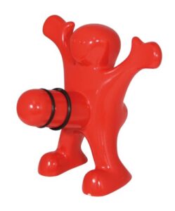 happy man bottle stopper, standard, red