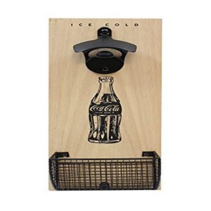 tablecraft bottle opener & cap catcher, 4.75" x 2.5" x 12", black