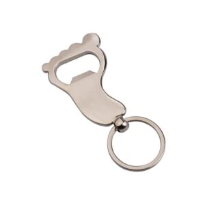 arfuka bottle opener keychain metal foot shaped soda beer bottle opener keyring beverage bottle opener key ring for women and men gift silver