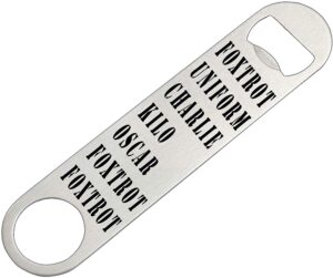 funny military alphabet speed bottle opener heavy duty gift for veteran