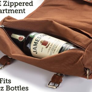 Travel Bartender Bag (Without Tools) | Best Bar Kit Bag for Carrying Your Bar Tools with Style | Professional Bartender Roll with Shoulder Strap for Perfect Storage | Mix Awesome Cocktails Anywhere