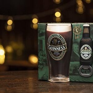 Guinness Shamrock Gift Company Ireland Label Pint Glass and PVC Opener Set