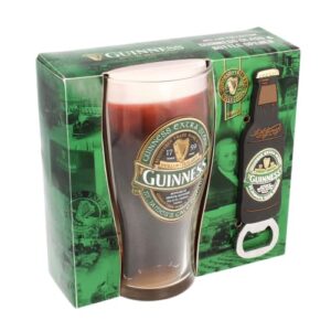 guinness shamrock gift company ireland label pint glass and pvc opener set