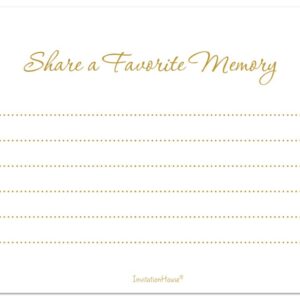 48 cnt Retirement Wishes, Bucket List and Share a Memory Cards (Gold)