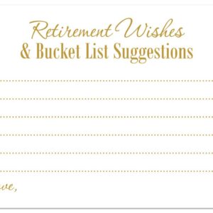 48 cnt Retirement Wishes, Bucket List and Share a Memory Cards (Gold)