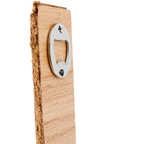 Homend 100Pack Wall Mount Bottle Openers, Mounting Hardware Included, Vintage Rustic Bar(Wood Block is not Included) (Silver)