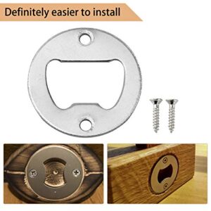 Homend 100Pack Wall Mount Bottle Openers, Mounting Hardware Included, Vintage Rustic Bar(Wood Block is not Included) (Silver)