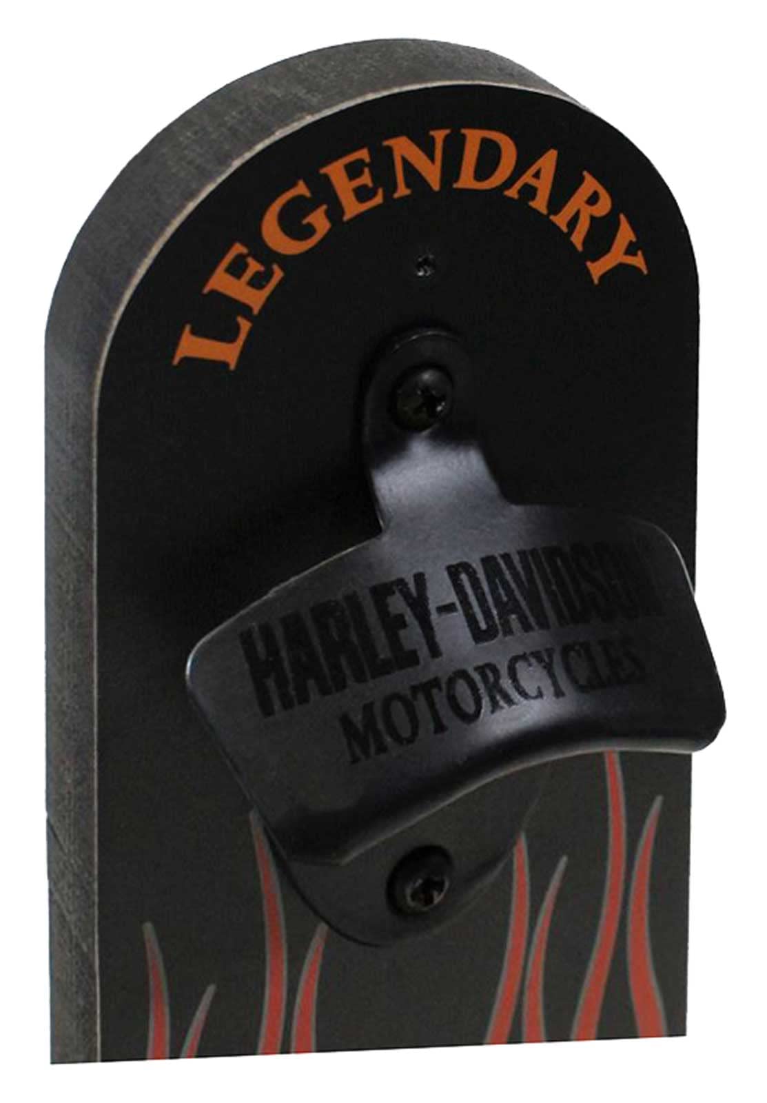 Harley-Davidson Flames Wall Mount Bottle Opener, 12 inch Height HDL-18584