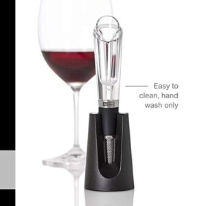 AdHoc 2-in-1 Aerator Pourer and Red Wine Decanter - Wine Aerator & Pourer Spout - Wine Decanter with a No-Drip Spout - Red Wine Decanter and Accessory - Hand Wash Kitchen Tool - Clear, 7"