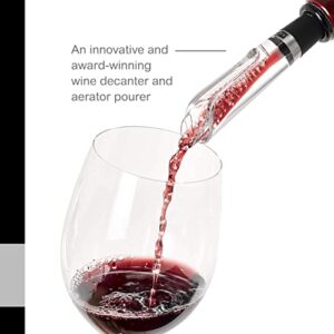 AdHoc 2-in-1 Aerator Pourer and Red Wine Decanter - Wine Aerator & Pourer Spout - Wine Decanter with a No-Drip Spout - Red Wine Decanter and Accessory - Hand Wash Kitchen Tool - Clear, 7"