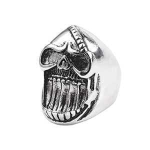 colorful bling creative skull head bottle opener ring gothic punk skeleton head beer bottle opener for men women party-12