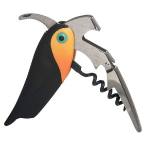 beachcombers 4" steel toucan waiters corkscrew yellow