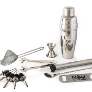 Professional Bartending Kit (12 Piece) | Cocktail Shaker Set | Bar Set with Elegant Stainless Steel Large 30 Oz. Cocktail Shaker - Premium Mixology Bartending Kit | Deluxe Gift Packaging