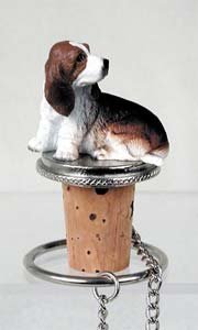 basset hound bottle stopper