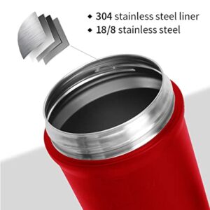 ComfyoneCHP Detachable Bottom Stainless Steel Water Bottle Protein Mixing Shaker Tumbler Removal Ball Easy Clean Leak-Proof Blender Cup 28oz (800ml) for Gym (Red)