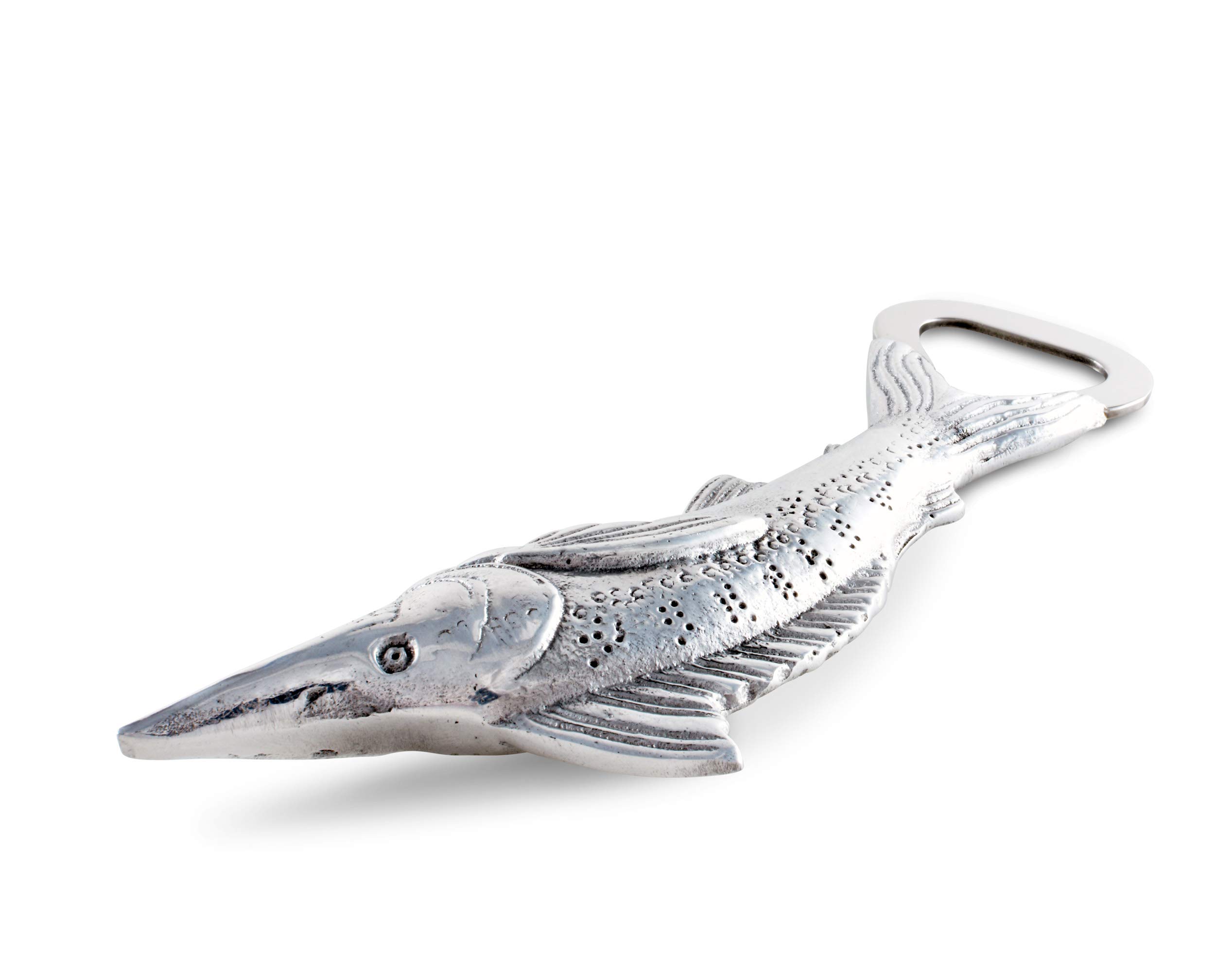 Arthur Court Designs Aluminum Marlin Fish Bottle Opener Fisherman Gift Coastal Barware 7 inch Long