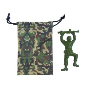 Army Man Bottle Opener. Includes Camouflage Draw String Gift Bag. Solid Die Cast Zinc Alloy Metal. Unique Gifts for Men by Qualitas Products