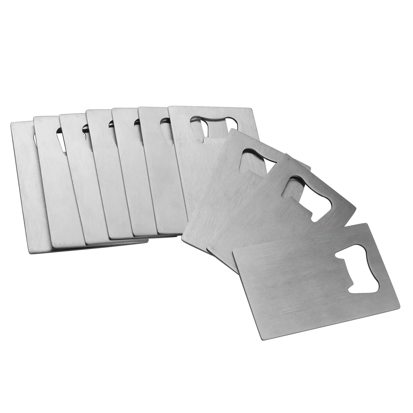 Uumitty 10 Pcs Stainless Steel Credit Card Bottle Opener, Wallet Size Beer Bottle Opener