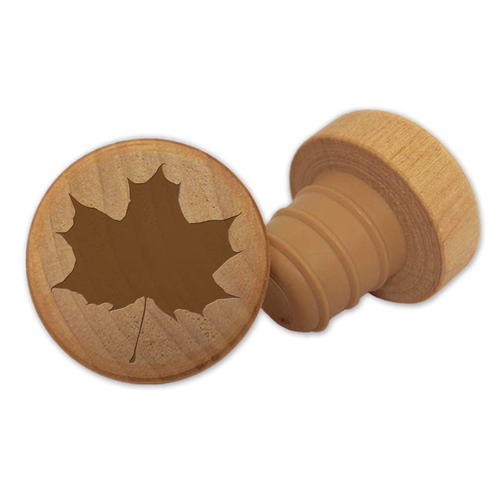 Tangico 99120 WineO Maple Leaf Wine Stopper, Wood