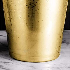 Champagne Bucket with Carry Handles Gold Plated Stainless Steel Ice Bucket for Parties