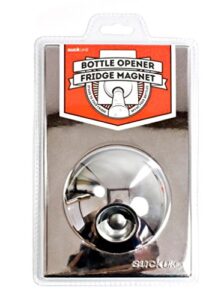 suck uk bottle opener fridge magnet - chrome