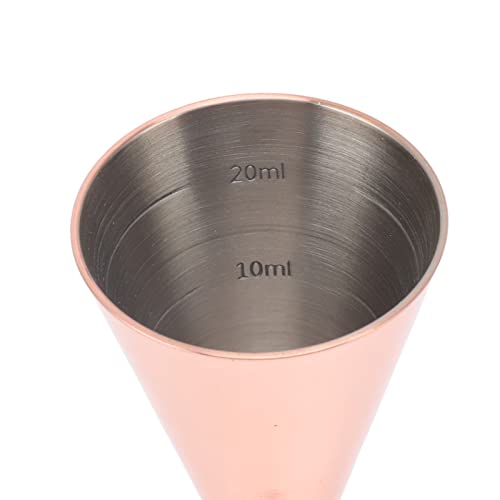 HOHXFYP Jigger,Stainless Steel Double Layer Desig Double Jigger,30mm to 60mm one Handed Operation Jigger for Bartending Use,Adopts Professional Welding Structure(30mm to 60mm-Pink)