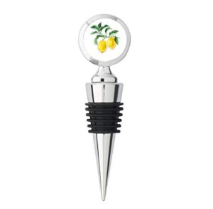 lemons metal steel bottle stopper winestopper