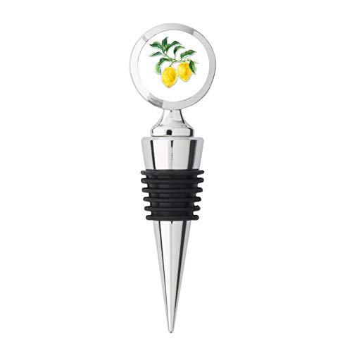 Lemons Metal Steel Bottle Stopper Winestopper