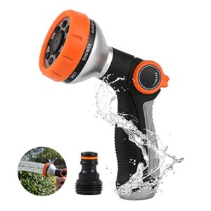 atitofe hose nozzle sprayer garden hose nozzle water hose nozzle high pressure nozzle for hose heavy duty hose spray nozzle thumb control no le orange