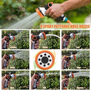 ATITOFE Hose Nozzle Sprayer Garden Hose Nozzle Water Hose Nozzle High Pressure Nozzle for Hose Heavy Duty Hose Spray Nozzle Thumb Control No le Orange