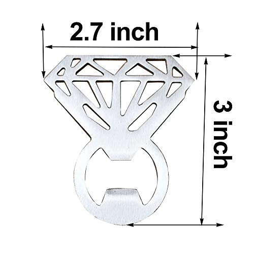 Awtlife 24 Pcs Vintage Diamond Bottle Opener for Wedding Party Favors