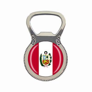 peru flag beer bottle opener fridge refrigerator magnet metal glass crystal travel souvenir gift home decoration