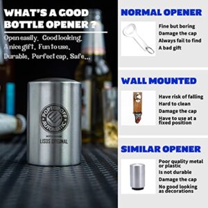 LISOS Automatic Beer Bottle Opener, Pop Top Push Down Magnetic Bottle Openers, Soda Cap Remover, Cool Beer Gifts & Fun Gadgets