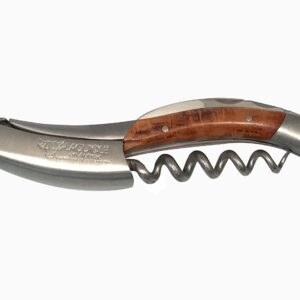 Laguiole En Aubrac Sommelier Waiter's Corkscrew, Briar Root Wood Handle, Wine Opener With Foil Cutter & Bottle Opener