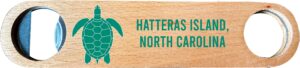 hatteras island, north carolina, wooden bottle opener turtle design