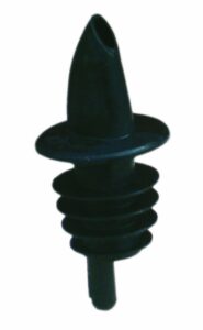 spill-stop 350-08 black plastic pourer - dozen