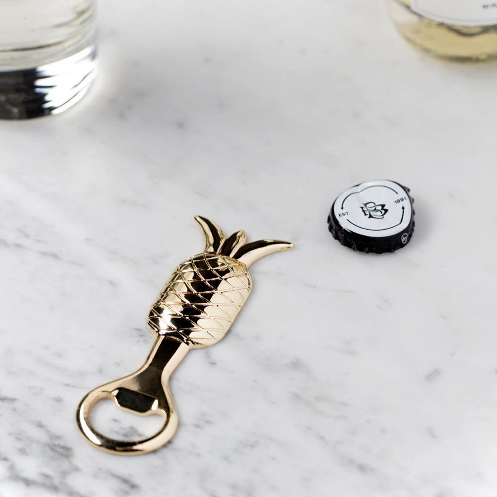 W&P Pineapple Bottle Opener | Silver | Stainless Steel, Functional and Stylish (MAS-PINEBO-S)