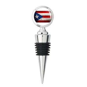 VINTAGE Puerto Rico Flag (rican) Metal Wine Bottle Stopper