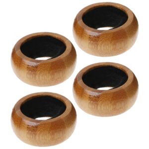 luxshiny 4pcs wine bottle collar wood wine drip ring wine bottle neck catcher reusable bottle stopper wine accessories for restaurant home bar brown