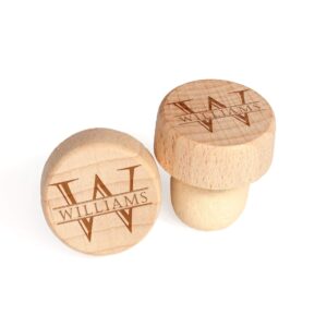 Custom Wine Stopper Personalized Party Favors Etched Wine Corks Housewarming Gift for Couple Engraved Wine Bottle Toppers Keepsake Gift Wine Gifts Personalized Wedding Gift Wine Stoppers Bulk