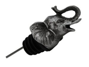 happy hour elephant wine pourer, standard, pewter