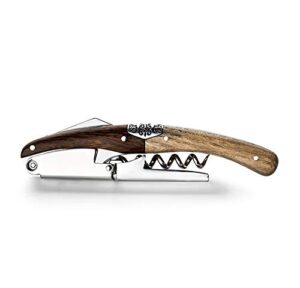 legnoart primitivo grand crue sommelier corkscrew with solid oak and wenge wood handle in premium gift box