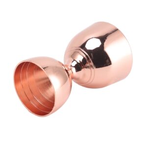 Copper Bell Jigger Premium Double Cocktail Jigger Made from Stainless Steel Bell Jigger Stainless Steel Bar Tool(30/60ml Rose Gold)