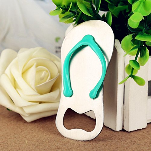 Glanzzeit Slipper Shaped Novelty Bottle Opener Stainless Steel Beer Wine Soda Can Opener Drink Hand Opener Kitchen Tool Bar Helper Wedding Party Favor Creative Gift (Mint green)