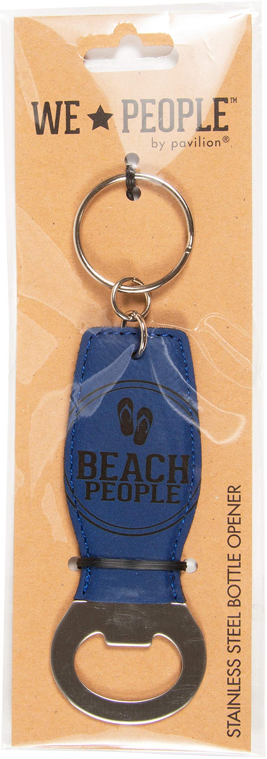 Pavilion Gift Company Beach People-Navy Blue Key Chain Bottle Opener Keyring