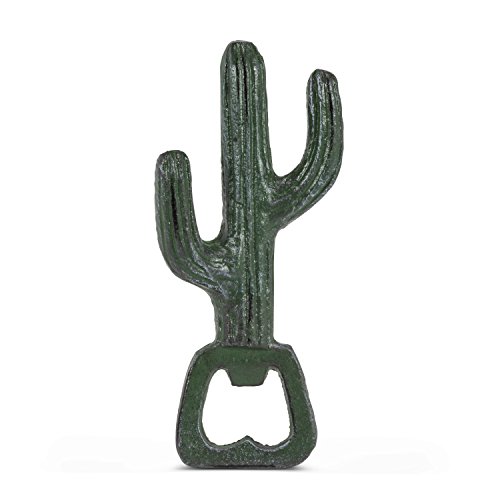 Abbott Collection 27-IRONAGE-392 Cactus Bottle Opener-Antq Green-5" L, 1 EA