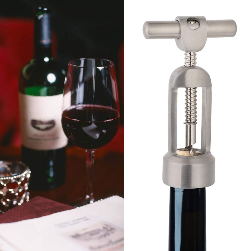 FIYO Wine Bottle Opener, Super Thick 304 Stainless Steel Premium Wing Corkscrew Wine Bottle Opener Manual Multiunctional Cork Screw with Multifunctional for Waiter & Bartender Bar